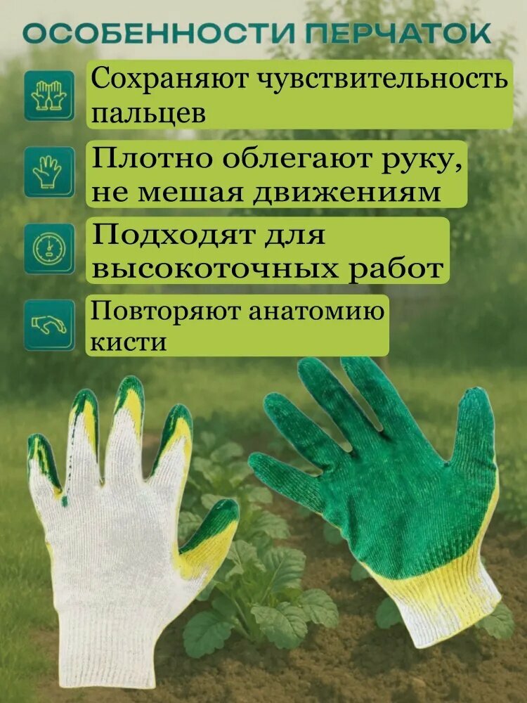 Перчатки хозяйственные, размер Универсальный, 10 пар
