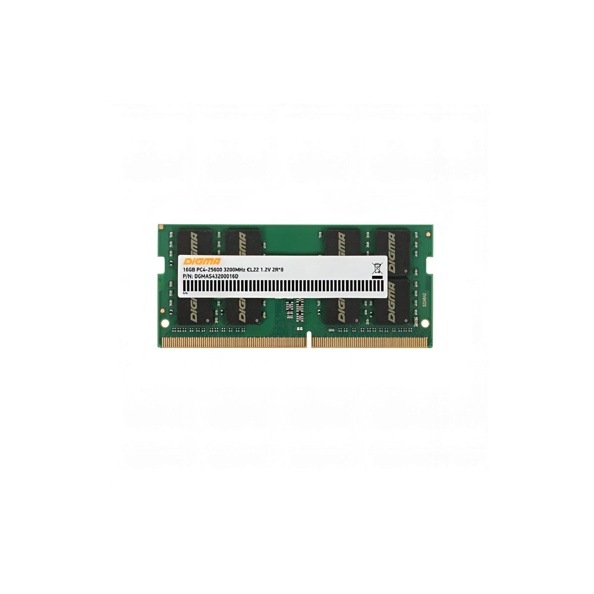 Оперативная память Digma DGMAS43200016D зеленый DDR4 16Gb 3200MHz,