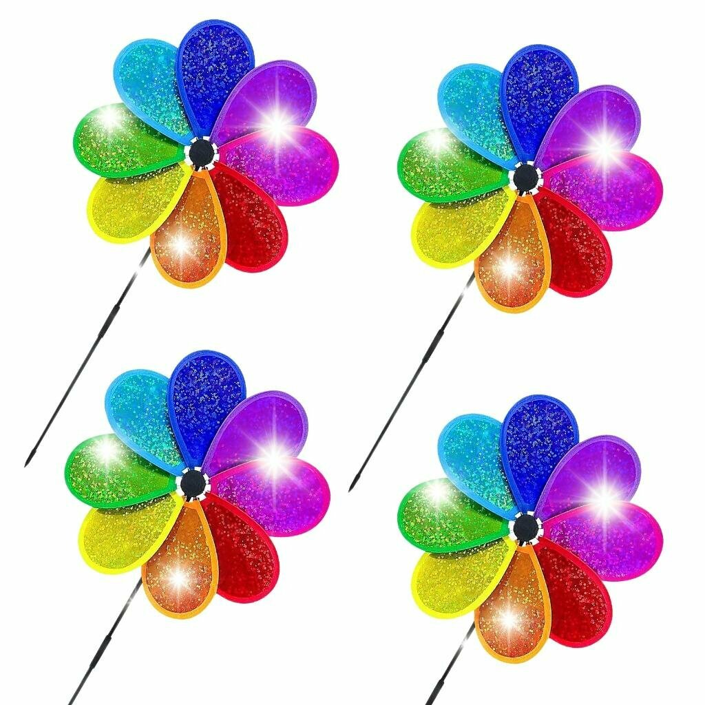 Радужные ветряные вертушки для улицы