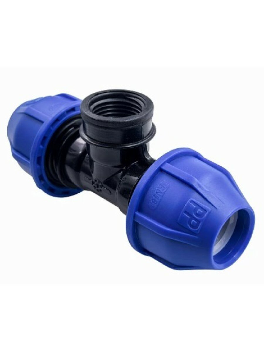 Тройник компрессионный для труб ПНД, ВР 20x1/2", PN16 (11598 (RTP))