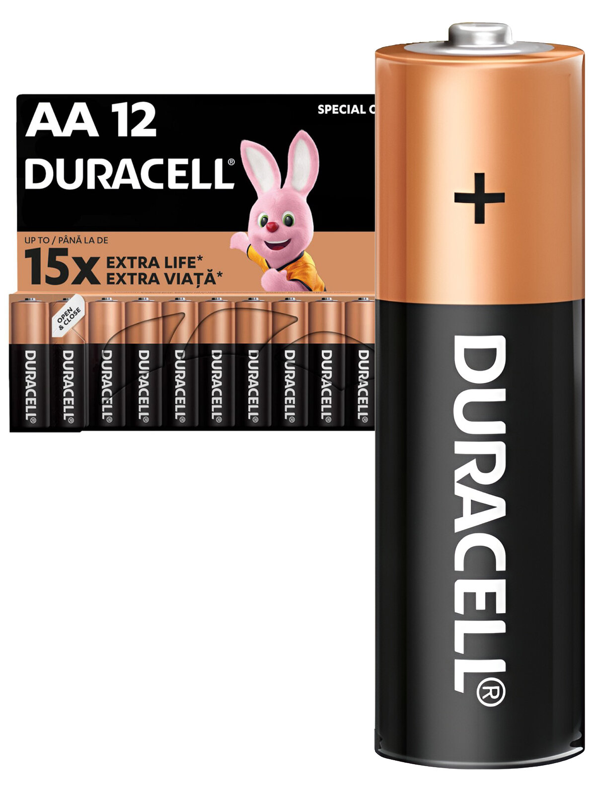 Батарейки AA Duracell BASIC LR6 12BL, пальчиковые, блистер 12 шт