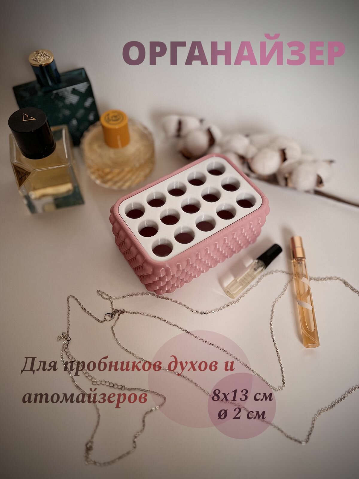 Органайзер для духов, атомайзеров, блеска для губ. Парфюмерия и уход.
