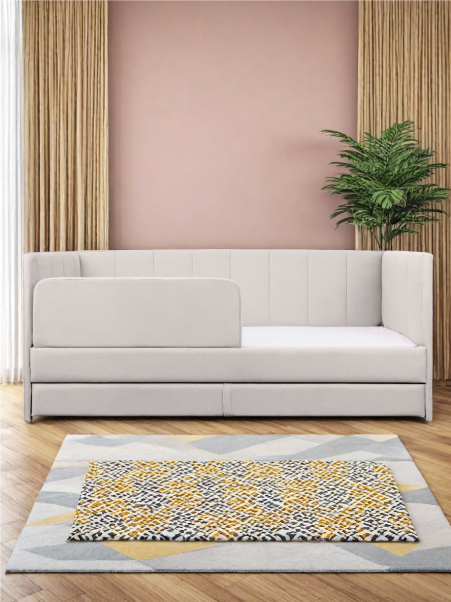 Кровать М-Стиль Хагги, детская, с бортиком, с ящиком, бежевая, 160x80 см