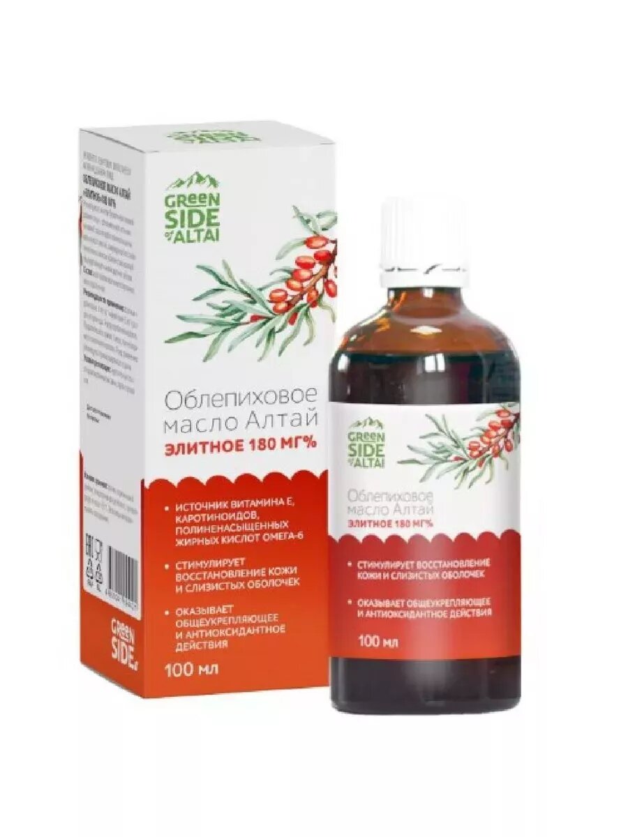 Green side облепиховое масло алтай элитное 180 мг% 100-1шт.
