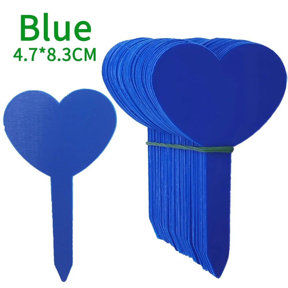 Маркеры для растений 50 шт Синий, Blue 4.7x8.3cm