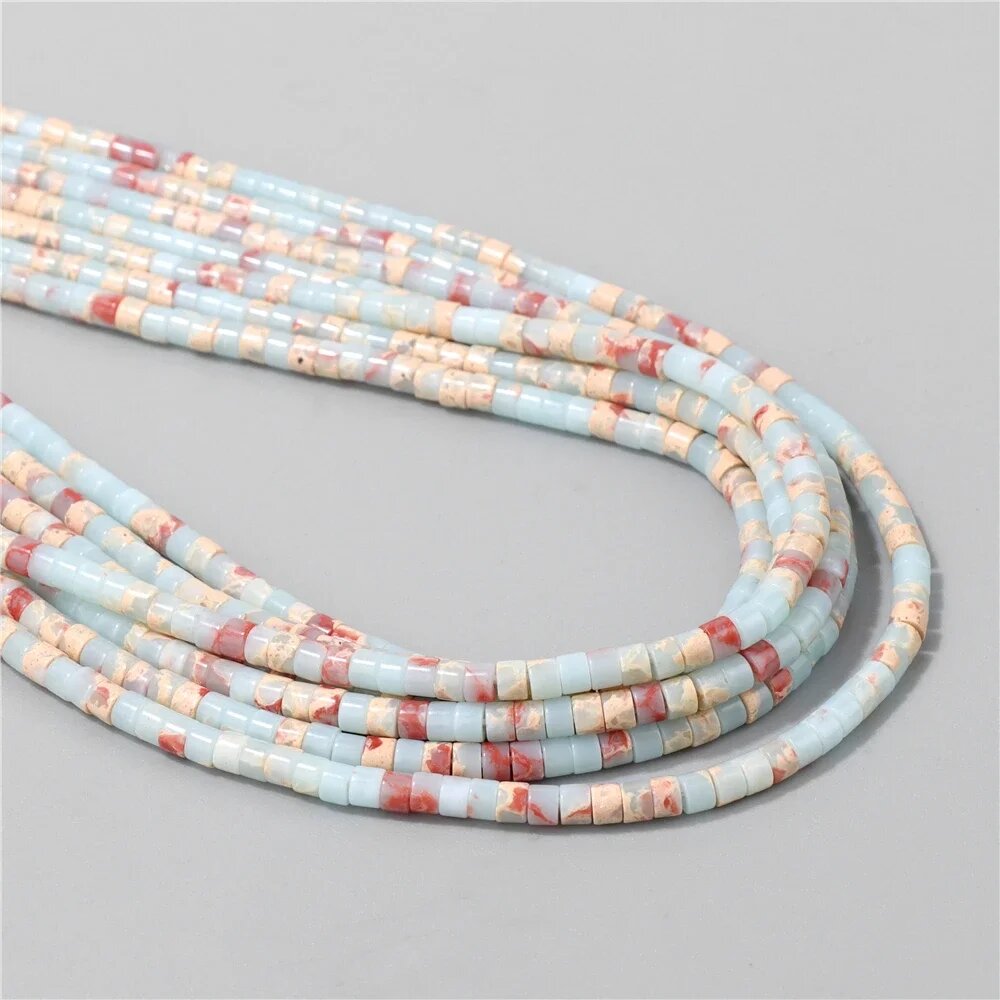 Бусины Heishi из халцедона, 2x3 мм, 80 шт, цвет Shoushan