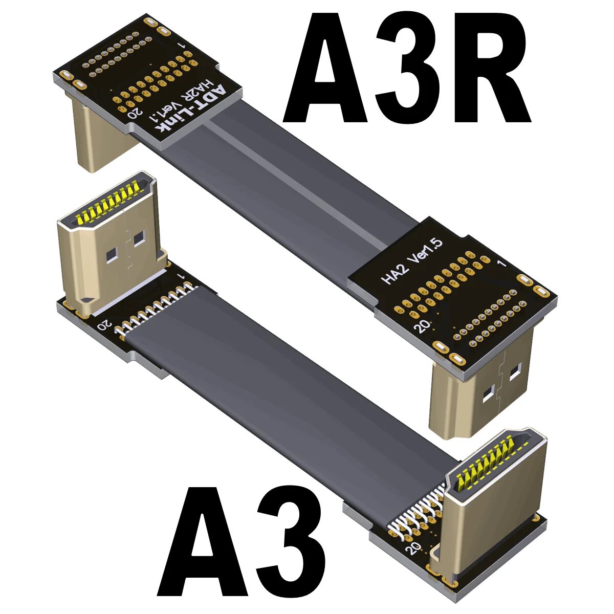 ADTLink HDMI 2.0 кабель A3-A3R, 15cm