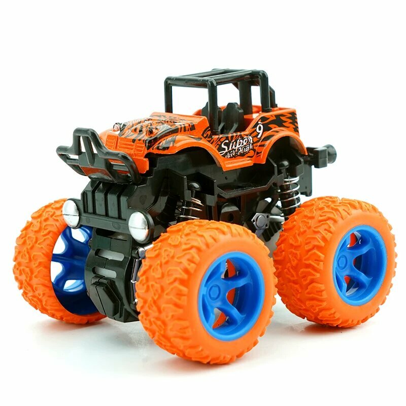 Оранжевый инерционный внедорожный RC-автомобиль для малышей 2-3 лет, прочная игрушка для лазания модель D400-01A