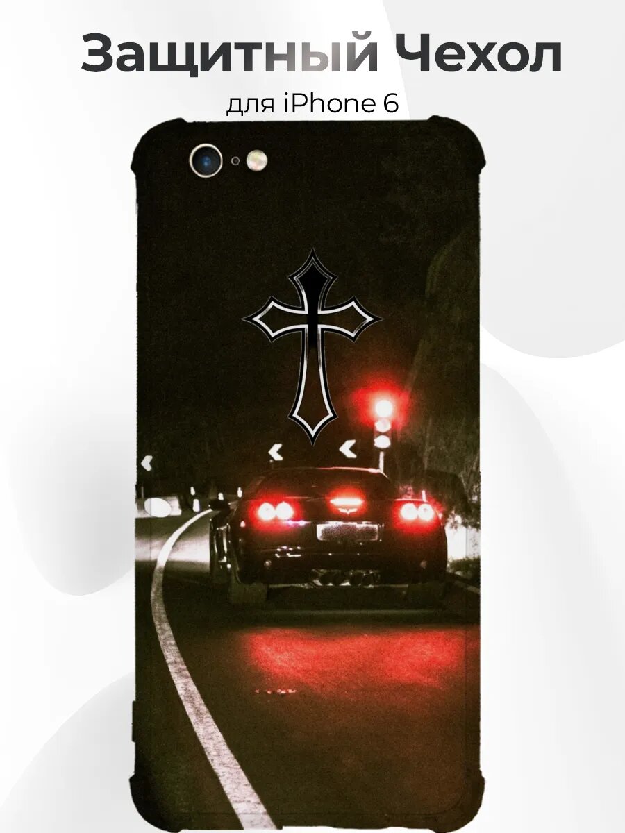 Чехол на iPhone 6/6s черный Corvette C6