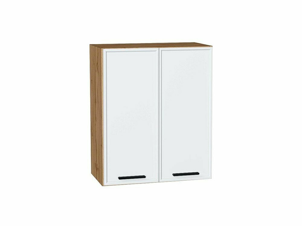 VVT Шкаф верхний с 2-мя дверцами Фрейм Дуб Вотан, White Silk, 720, 600 В*Ш*Г 716*600*324, фасад МДФ White Silk, корпус Дуб Вотан White Silk