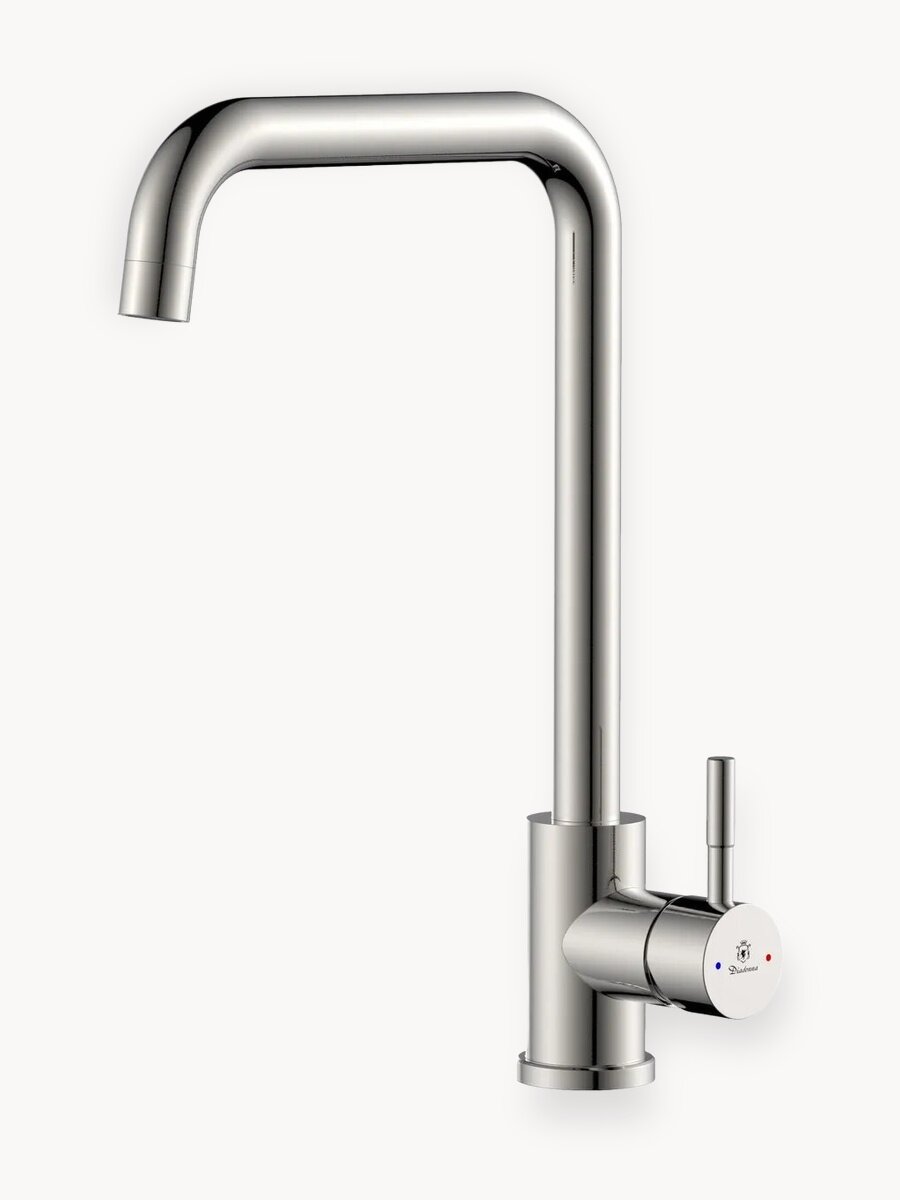 Смеситель Diadonna, для кухни, поворотный излив, нержавеющая сталь, аэратор