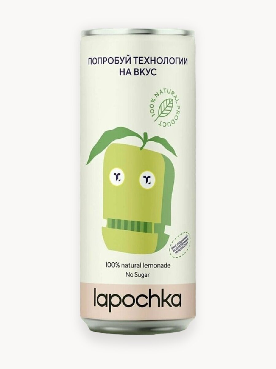 Натуральный лимонад без сахара LAPOCHKA x техпросвет Дыня + Клубника + Лимон 6 x 0,33 л