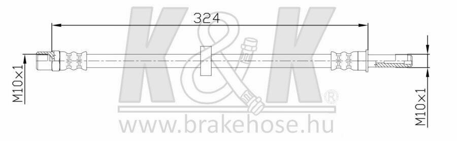 K&K FT3675 Шланг тормозной VOLVO V 70 II. Estate (P80) 2.5 T AWD 09.02-