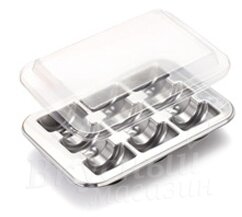 Упаковка для Макарунс 9 ячеек серебристая Alcas (Набор из 5 шт.)