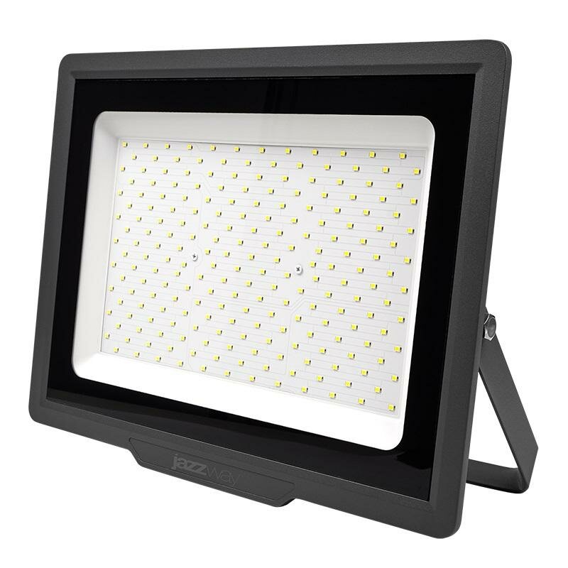 Прожектор светодиодный Jazzway PFL-C3, 200 Вт, 6500 К, IP65, с клапаном, закаленное стекло, Pro