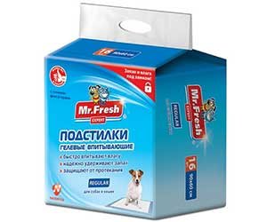 Пеленки для собак и кошек Mr.Fresh expert regular 60*90см 16шт f503