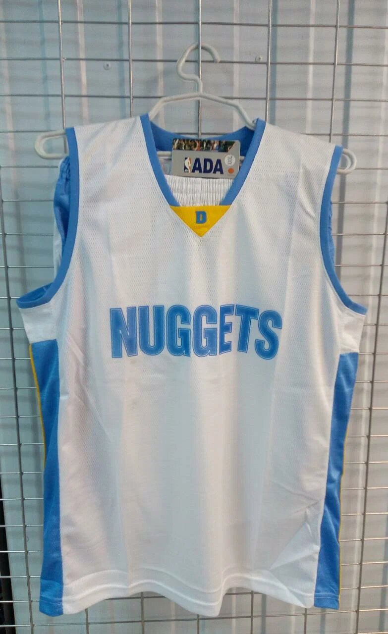 Для баскетбола Денвер Размер 3ХL ( pусcкий 50 маломерка ) форма ( майка + шорты ) баcкeтбольногo клубa DЕNVЕR NUGGETS ( CШA ) костюм бeлая