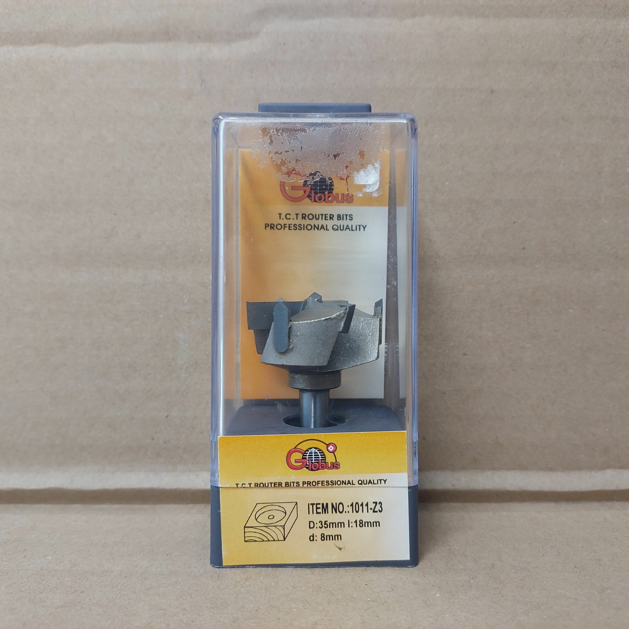 Форстнера 3 лезвия Глобус 1011 Z3 D:35mm l:18mm d:8mm Арт:1011D35d8Z3