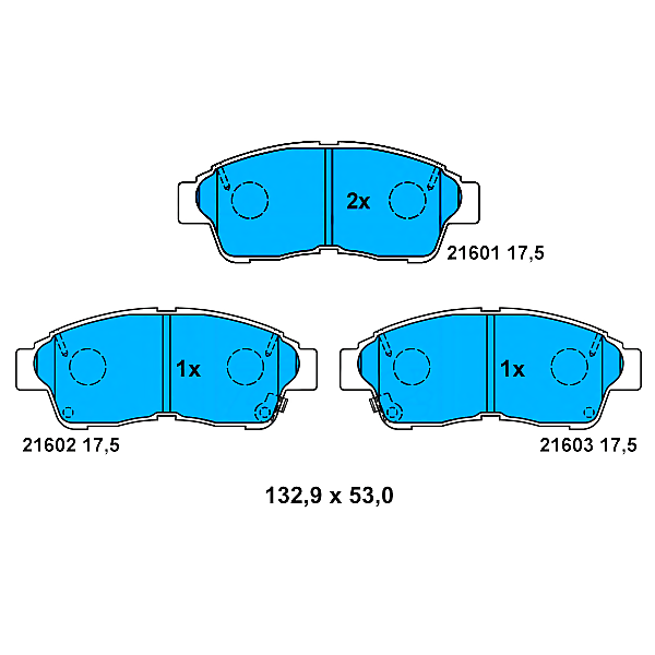 ATE 13.0460-5951.2 (04465 / 0446505010 / 0446512110) колодки тормозные дисковые
