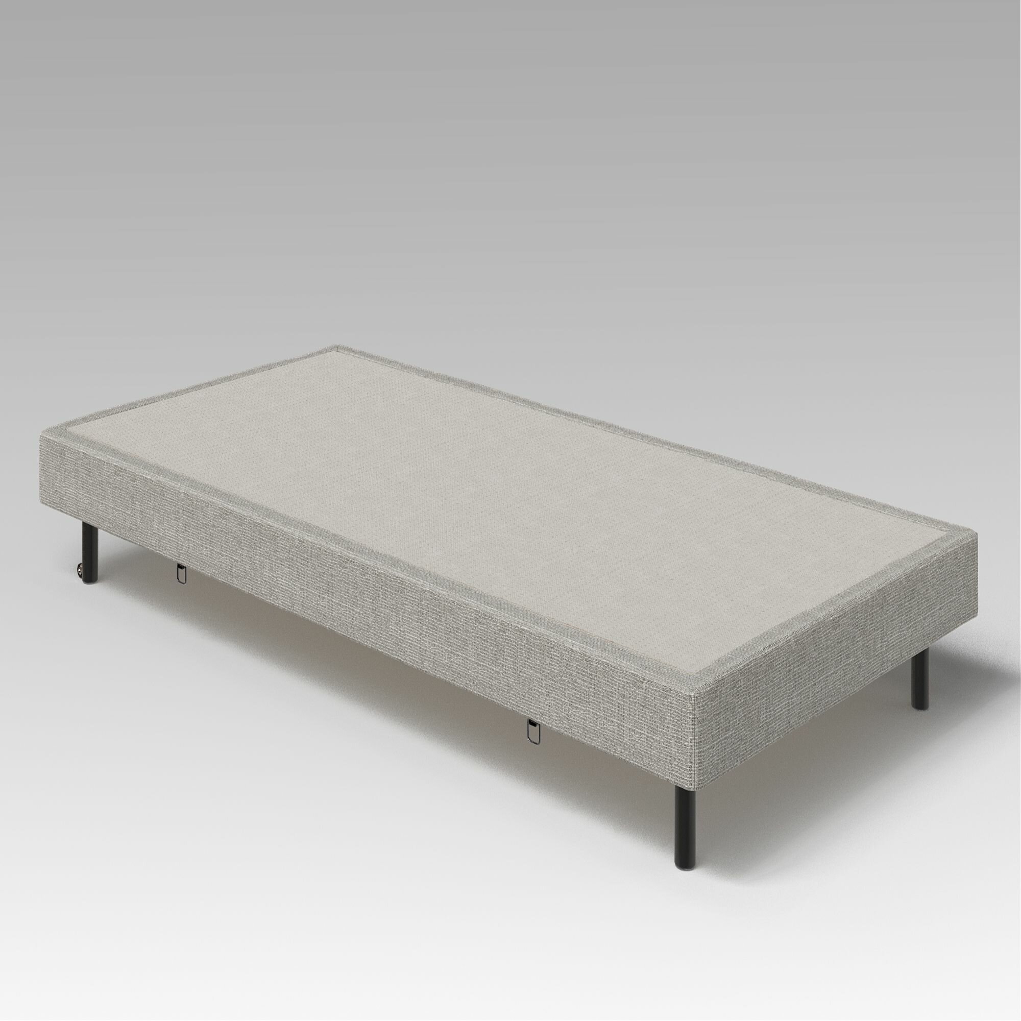 Кровать односпальная бокс спринг 90х200 рогожка бежевый (14 см) для гостиниц для спальни