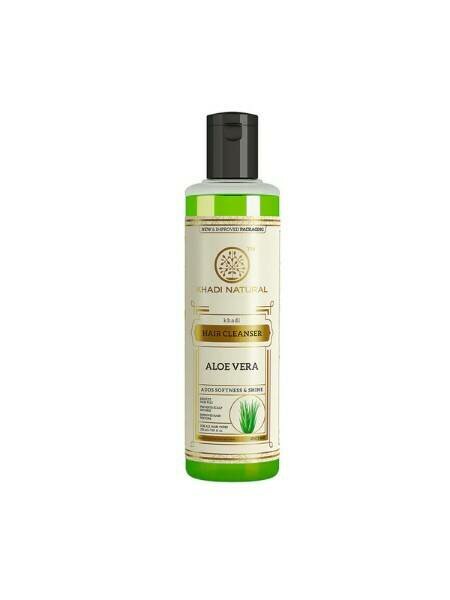 Hair Cleanser Khadi ALOE VERA, Khadi Natural (Шампунь алоэ (алое) вера, Восстановление омертвевших клеток кожи, Кхади Нэчрл), 210 мл.