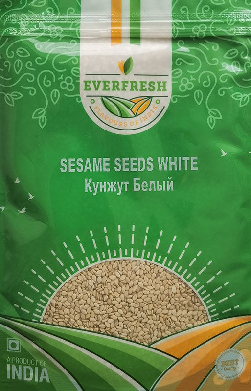 SESAME SEEDS WHITE, Everfresh (кунжут белый, Эверфреш), 100 г.