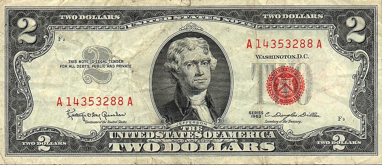2 доллара 1963 год США 14353288