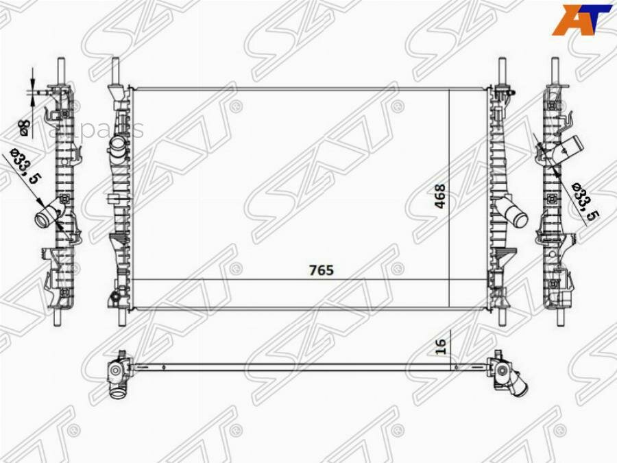 SAT FD0009 Радиатор Ford Transit 14-20