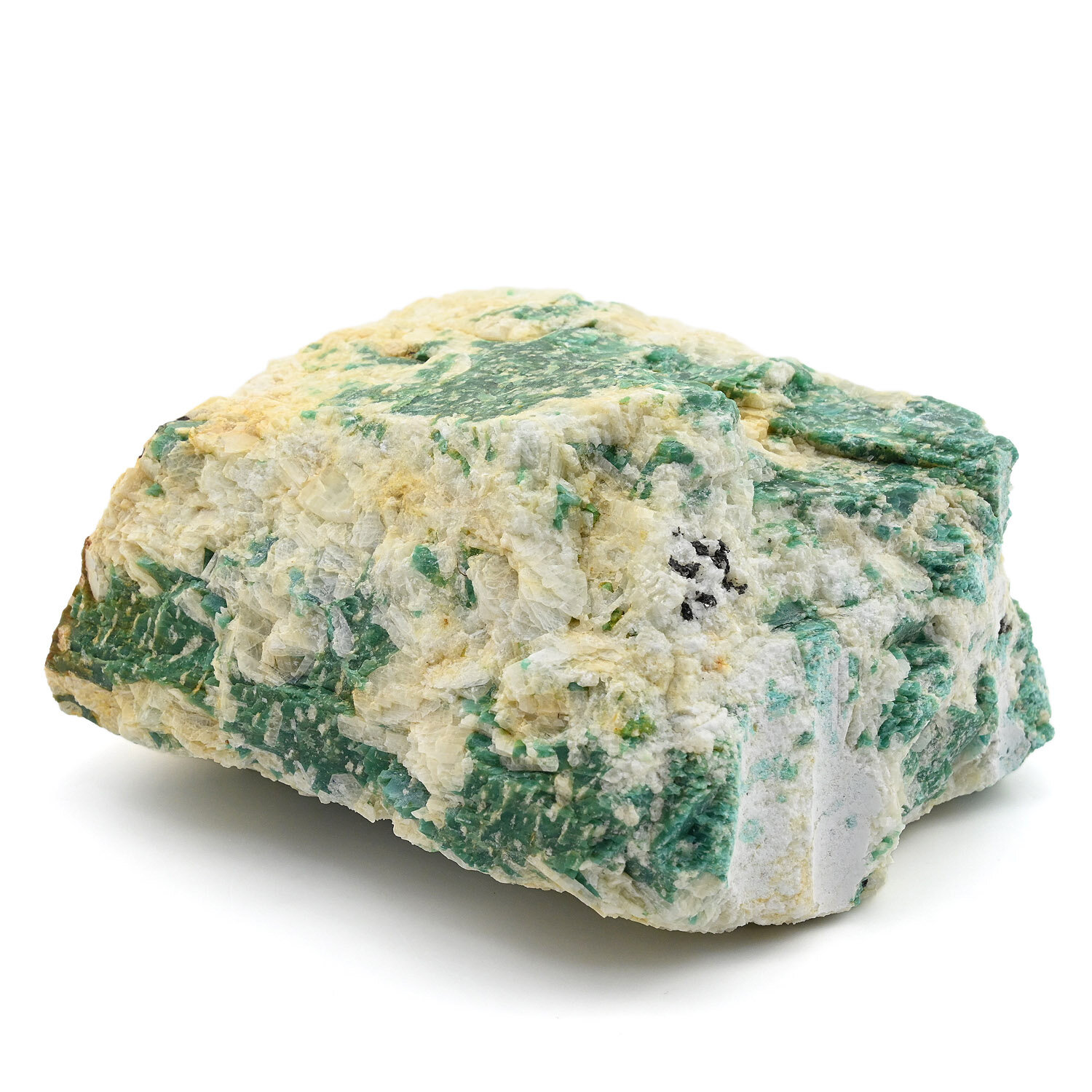 Минерал амазонит с альбитом 123*107*67мм, 1421г .