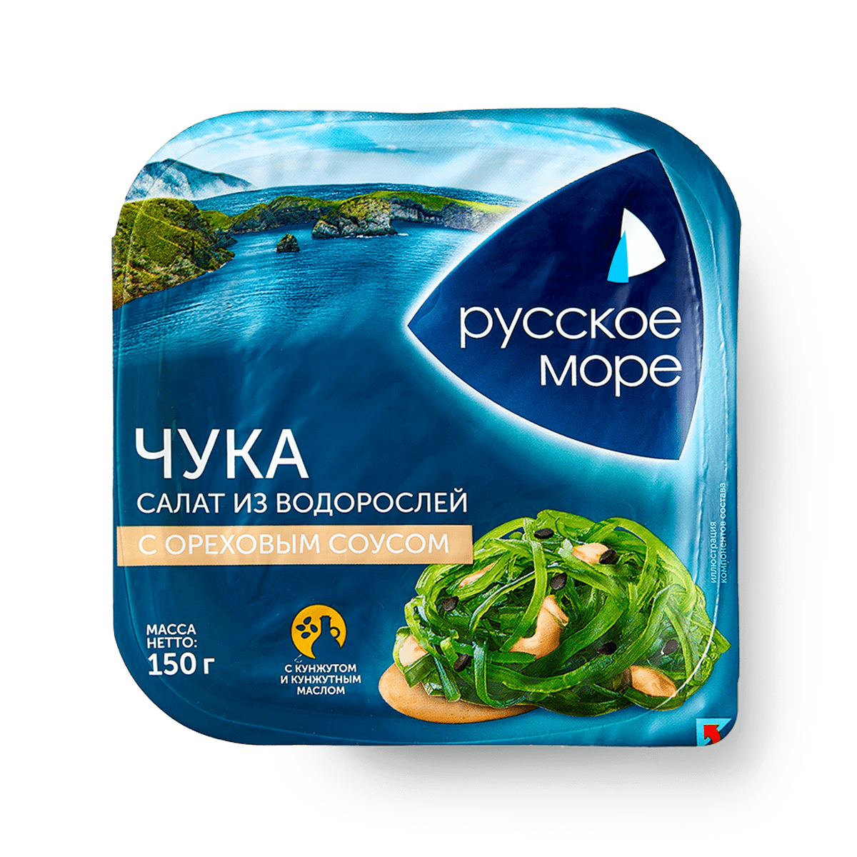 Салат Чука Русское Море, с ореховым соусом, в пластиковом контейнере, 150 г