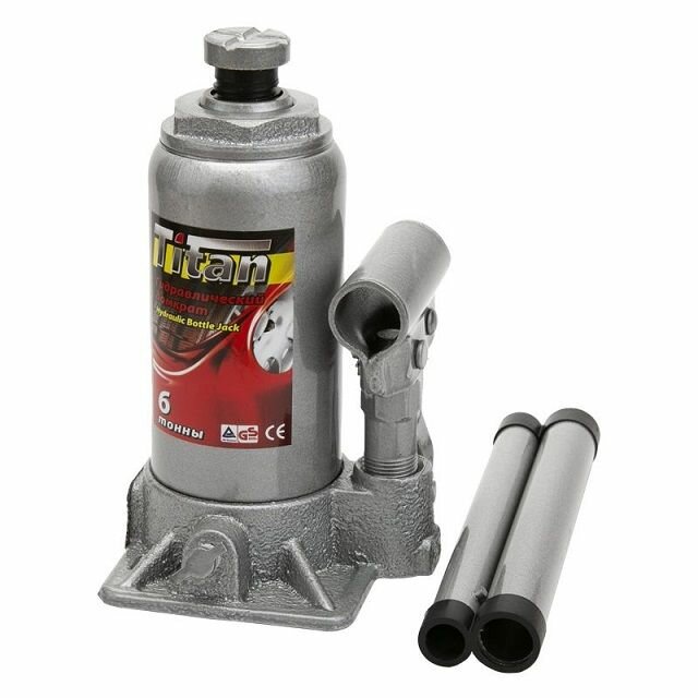 Домкрат гидравлический, бутылочный, 6 т (185 - 360 мм)