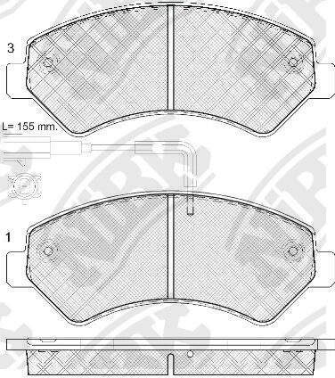 Колодки дисковые NIBK PN0516W