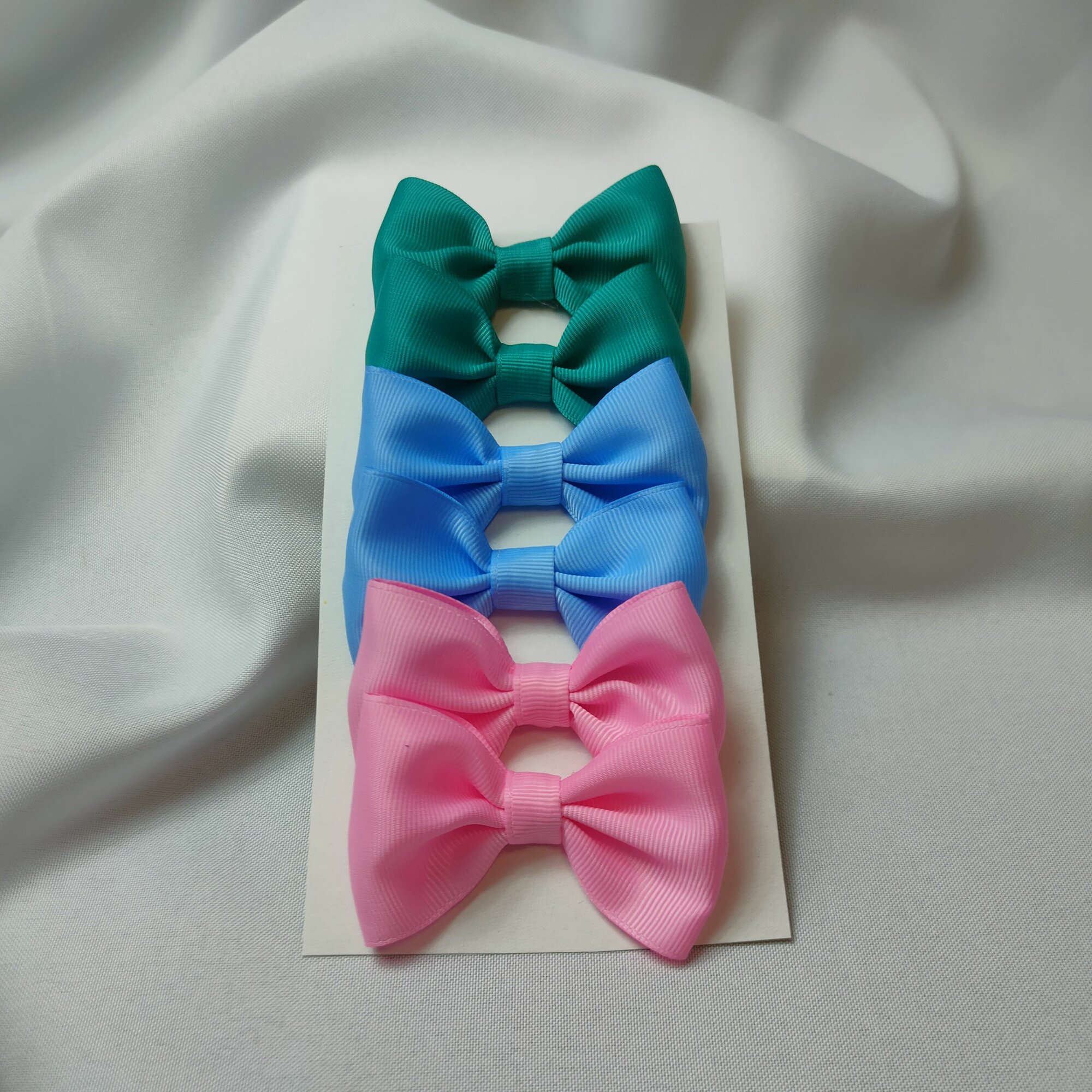Бантики для волос девочкам, ручной работы, для школы, для детского сада, миниатюрные, повседневные 6 шт, на резиночках