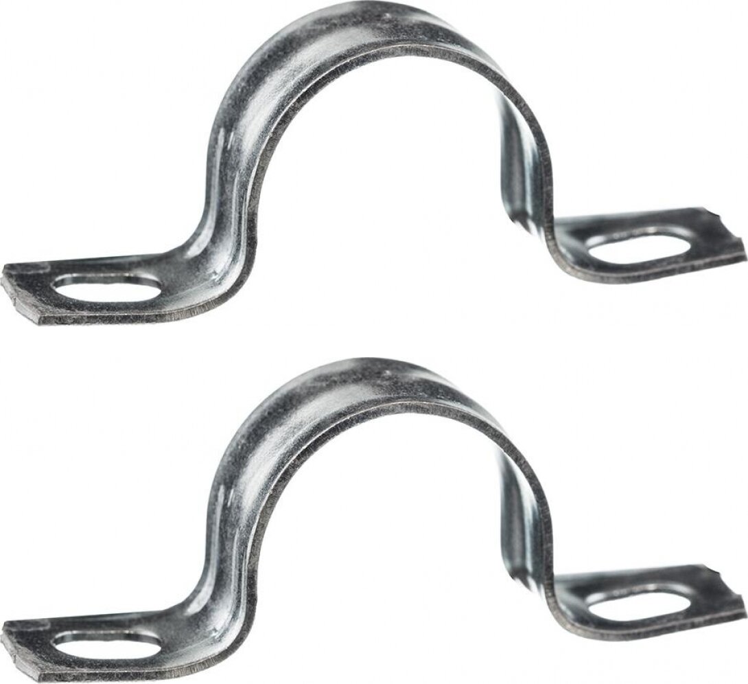 Скоба металлическая двухлапковая D21 (комплект из 2 шт.)