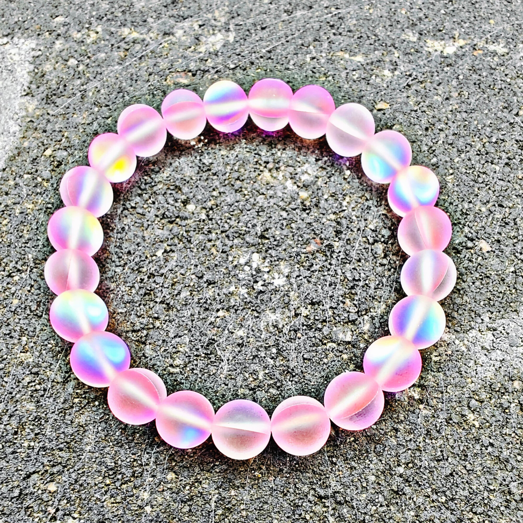 Браслет-нить, опал синтетический