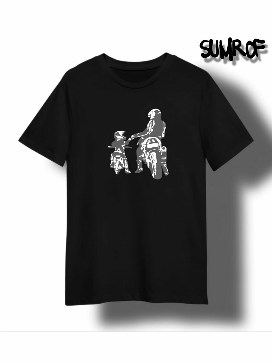 Футболка мотоциклист мото байкер