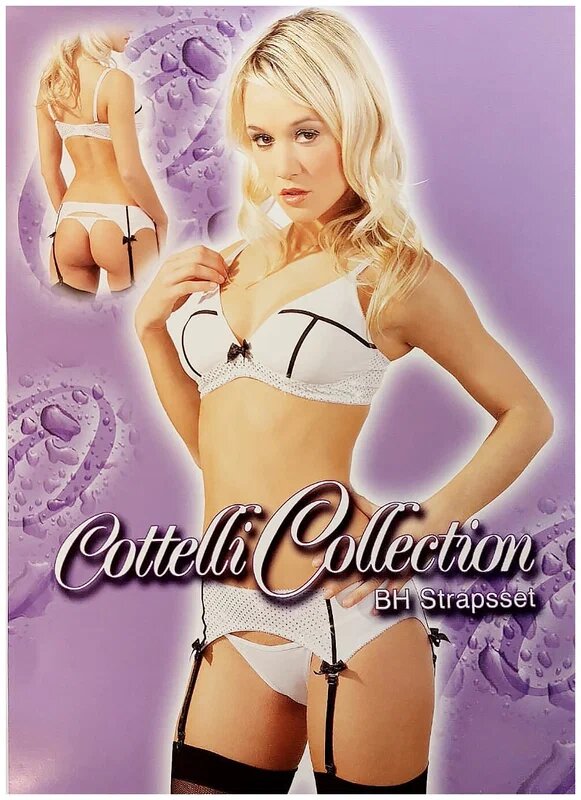 Комплект"Бюст, трусики и пояс" от Cottelli Collection, белый, размер XL