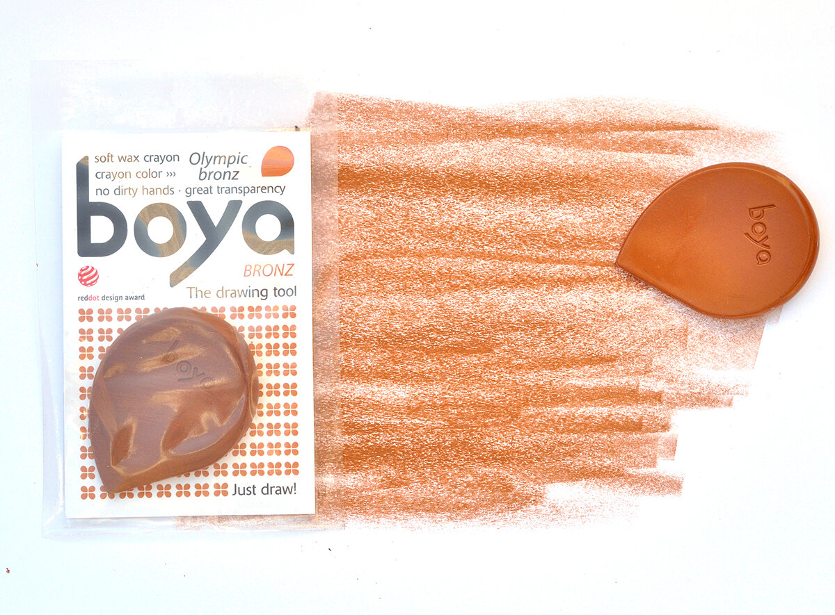 Пастель восковая для рисования Boya, мелок 9 х 14,5 см бронзовый BOYA d.o.o. 1 SET/OLYMPIC BRONZE