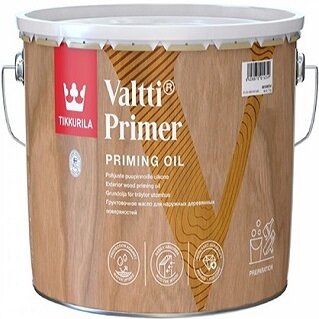 Грунтовочный Состав Tikkurila Valtti Primer 0.9л (Похьюсте) для Защиты Древесины Перед Финишом / Тиккурила Валтти Праймер.