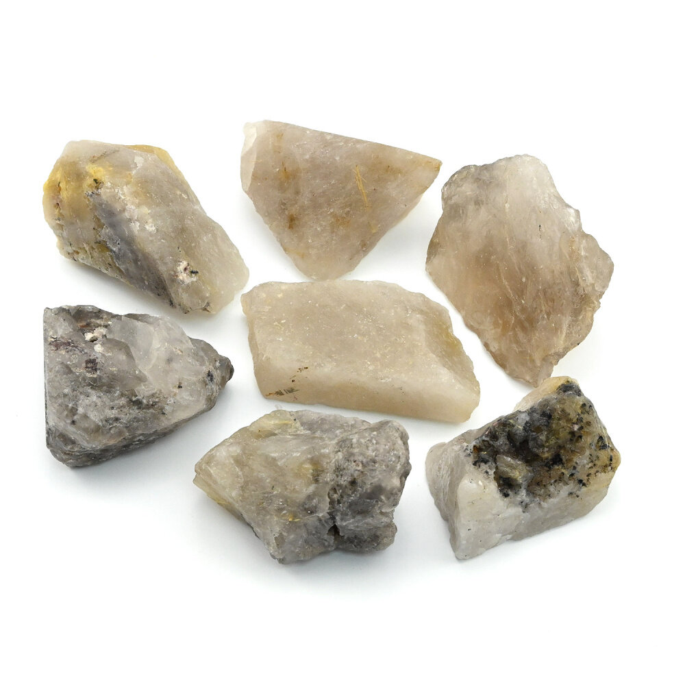 Минерал дымчатый кварц с включением волосатика 45*27*20мм, 30-39г .