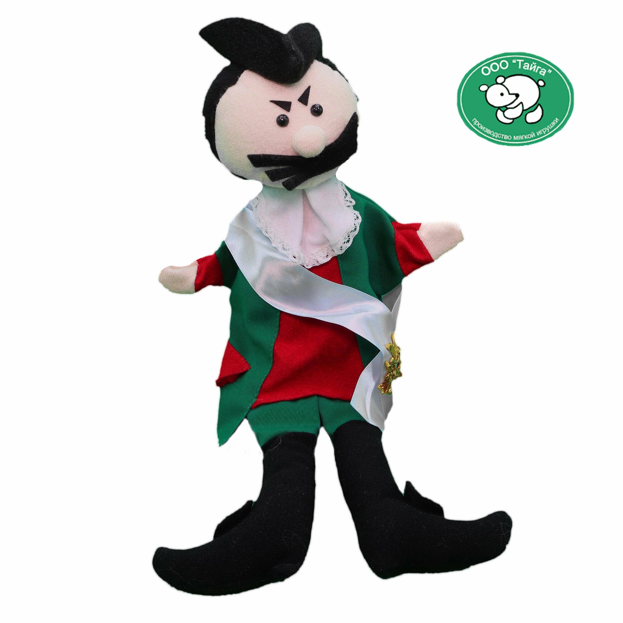 Петр первый, мягкая игрушка на руку "Тайга" для домашнего кукольного театра (кукла-перчатка)