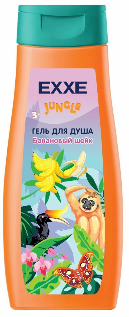 EXXE Гель для душа Джунгли, банановый шейк, 400 мл.