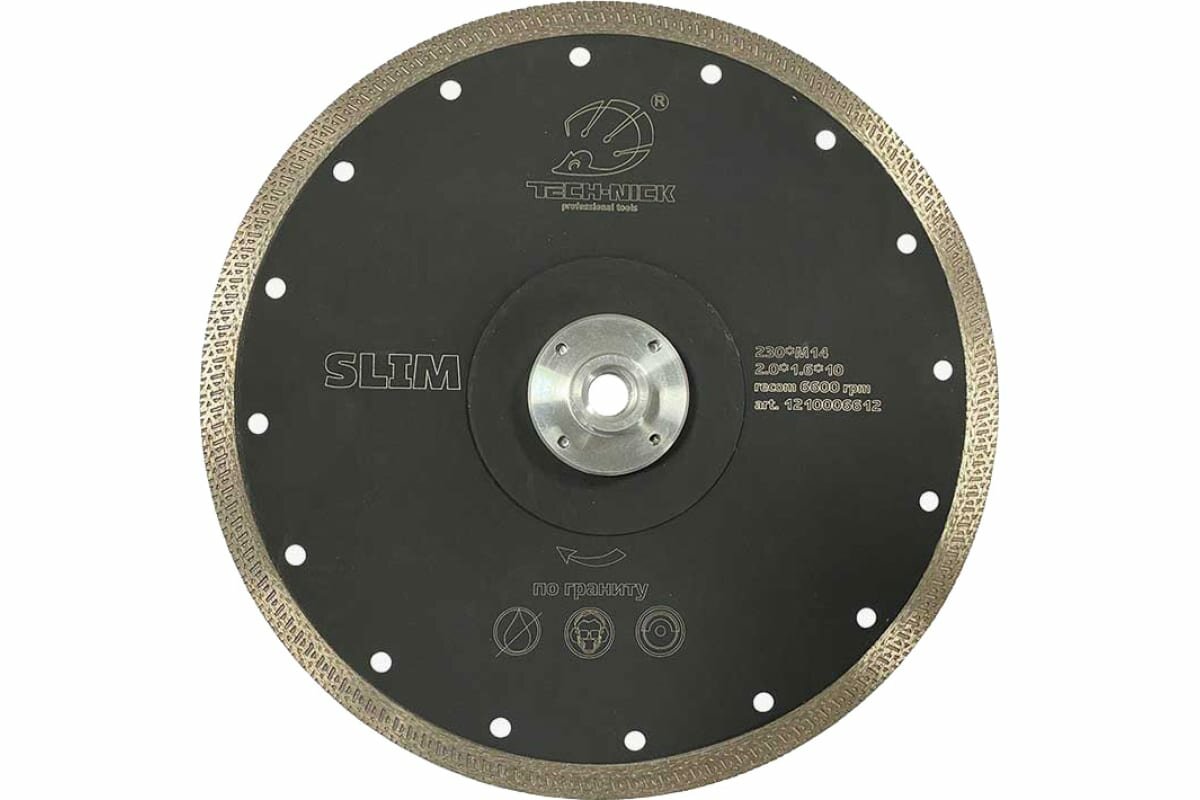 TECH-NICK алмазный диск турбо по граниту Slim 230 мм М14 резьба для резки гранита