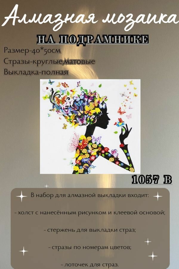 Набор-картина со стразами на подрамнике 1057