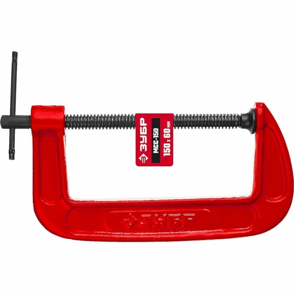 ЗУБР МСС-150, струбцина тип G 150 мм, литой чугунный корпус, 32244-150