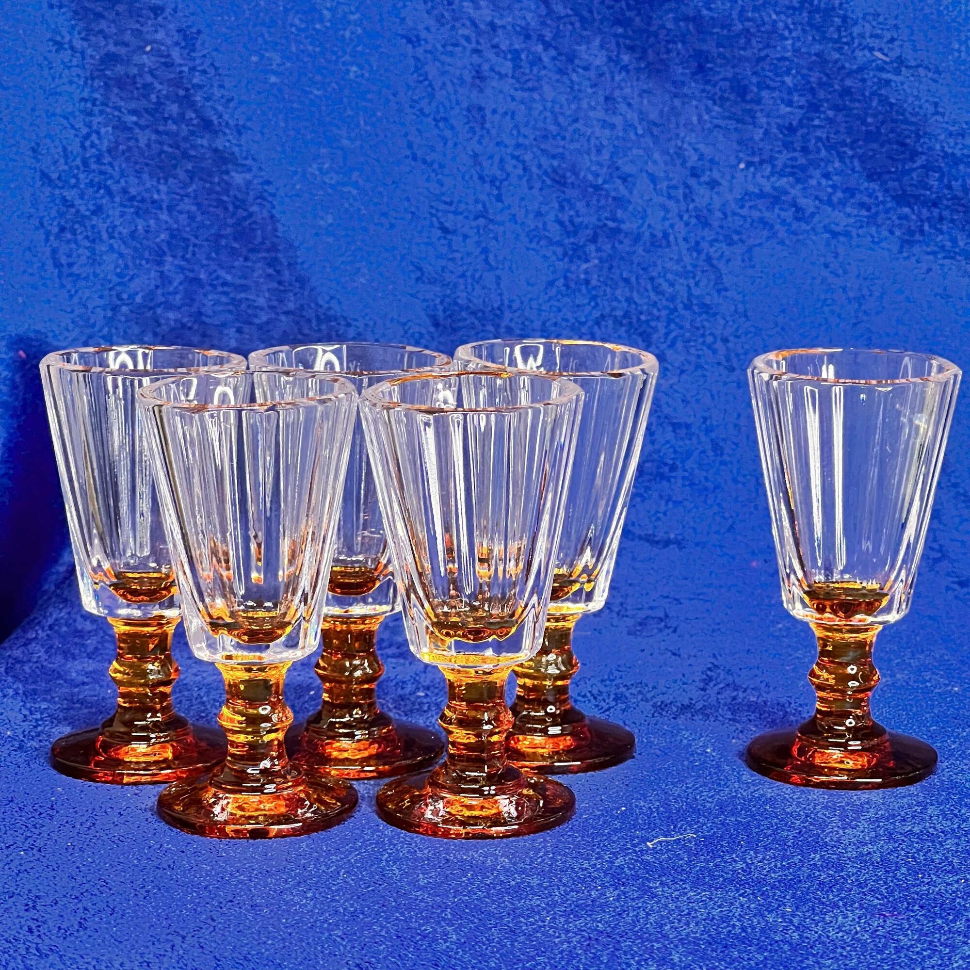 Рюмки набор 6 шт Лафитники 25 мл с чайной ножкой