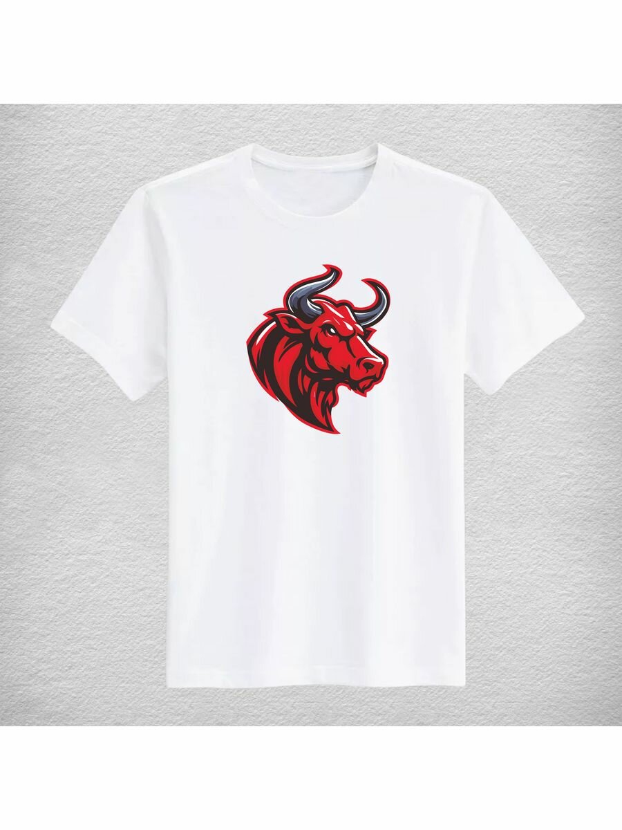 Футболка красный бык