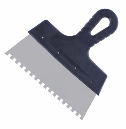 Шпатель зубчатый Интек 10103-200-006 200 мм, нержавеющая сталь, зуб 6x6 мм