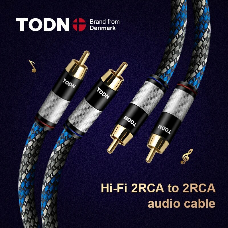 TODN Аудиокабель RCA-RCA 4N OFC 1 м