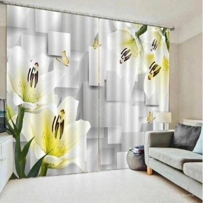 Фотошторы, габардин, 3 м х 2,6 м, 2 шт, непрозрачные, крепление на ленту